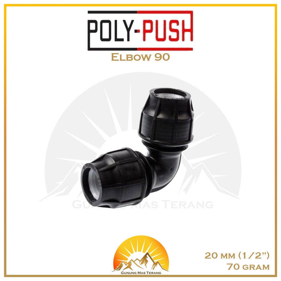 Jual Poly Push HDPE Fitting 20 mm 1/2 " Elbow Knee Compression | Shopee Indonesia