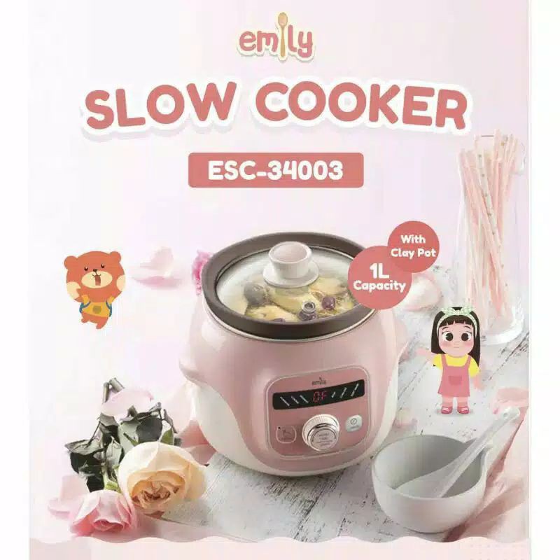 Jual Emily Slow Cooker 0,8L 1L Slow Cooker MPASI bayi | Shopee Indonesia