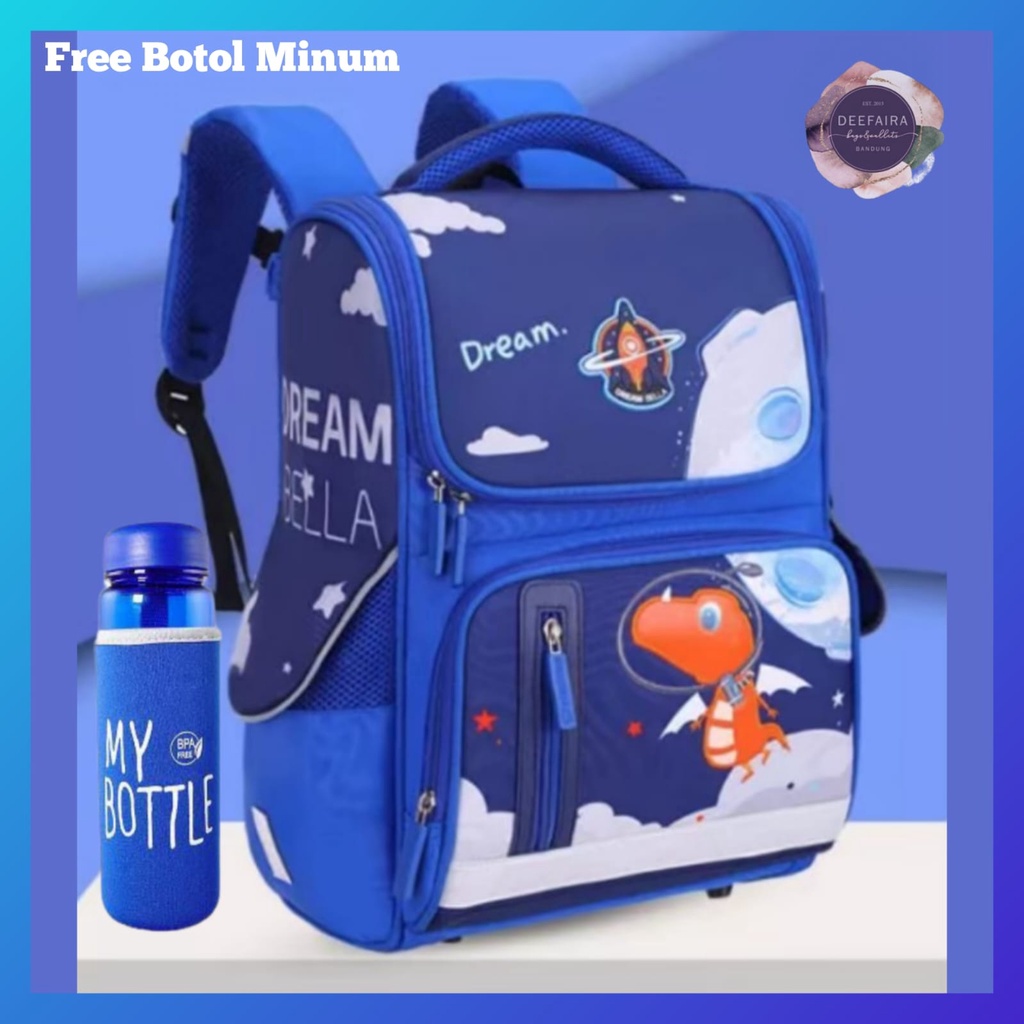 Jual Tas Ransel Sekolah Anak Laki Laki Model Astrotirex Free Botol Untuk Anak Tk Dan Sd | Shopee ...