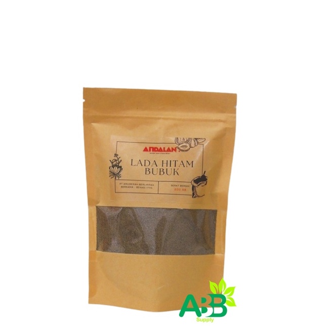 Jual ANDALAN - Lada Hitam Bubuk Kasar - Black Pepper Powder - pack ...