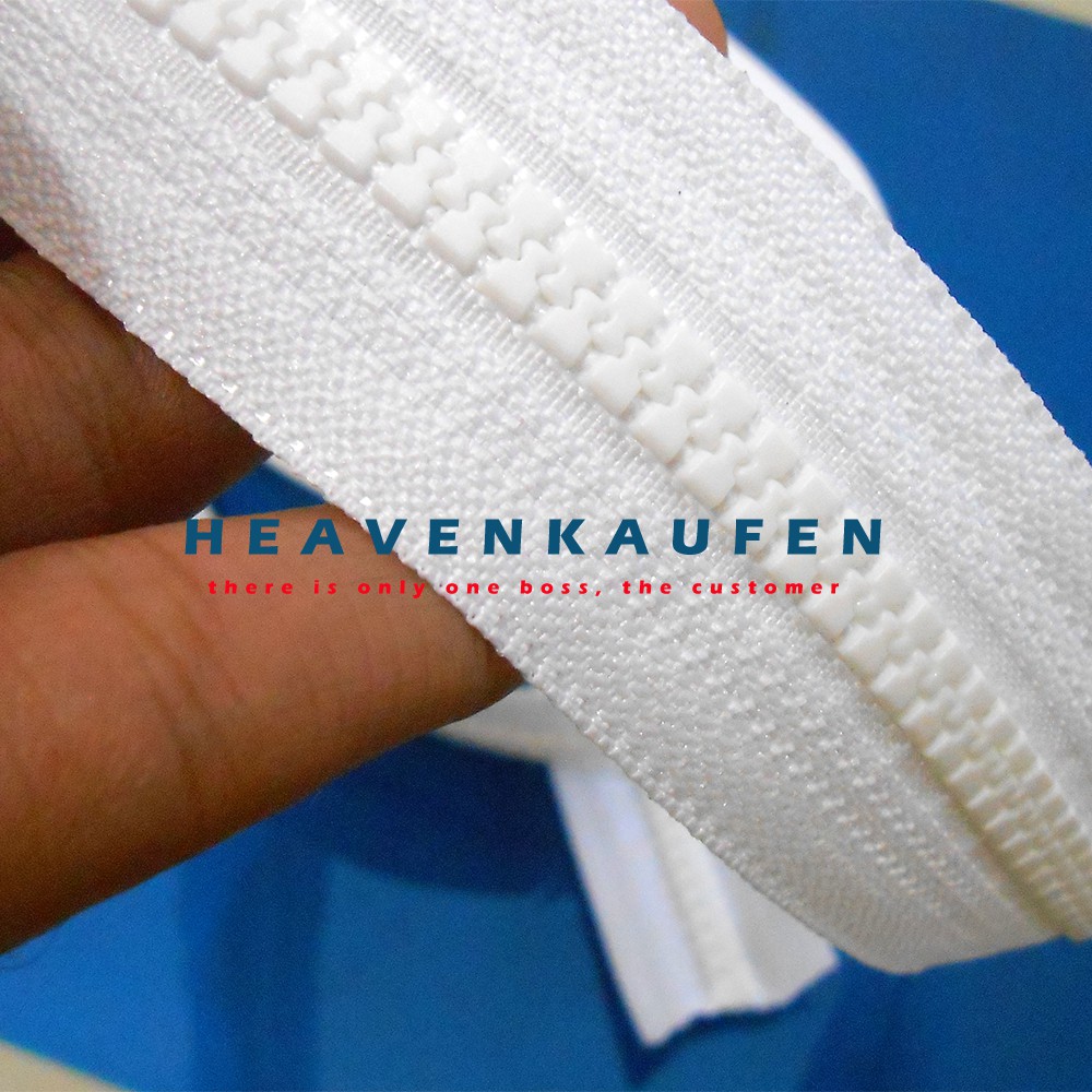 Jual Resleting Zipper YKK Vislon Meteran Warna Putih No 5 | Shopee Indonesia