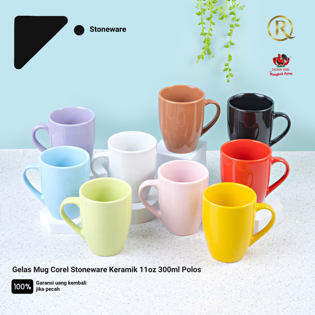 Jual Gelas Mug Corel Stoneware Keramik 11oz 300ml Polos | Shopee Indonesia