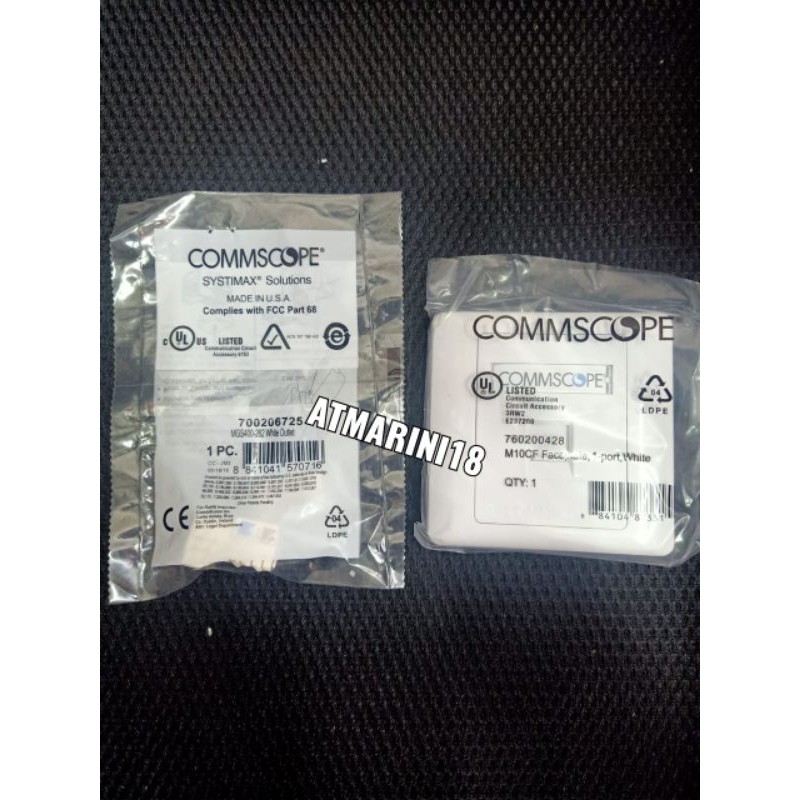 Jual MODULAR DATA CAT.6 COMMSCOPE SYSTIMAX + FACEPLATE 1 HOLE | Shopee ...