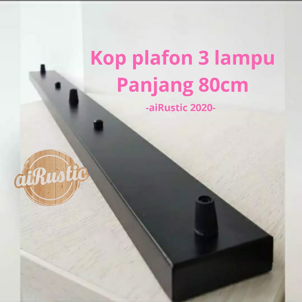 Jual Kop base dudukan 3 lampu kop plafon panjang gantung 1 rangkai 3in1 | Shopee Indonesia
