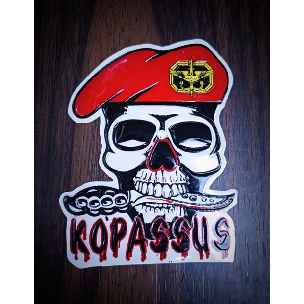 Jual stiker timbul tengkorak kopassus kostrad armed pm tni ad kavaleri ...