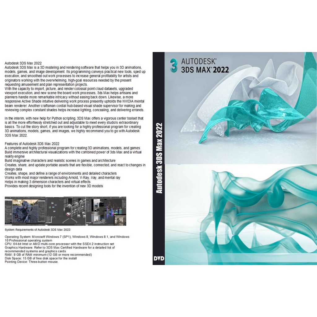 Jual AUTORUN DVD Auto desk 3D S Max 2022 X64 | Shopee Indonesia