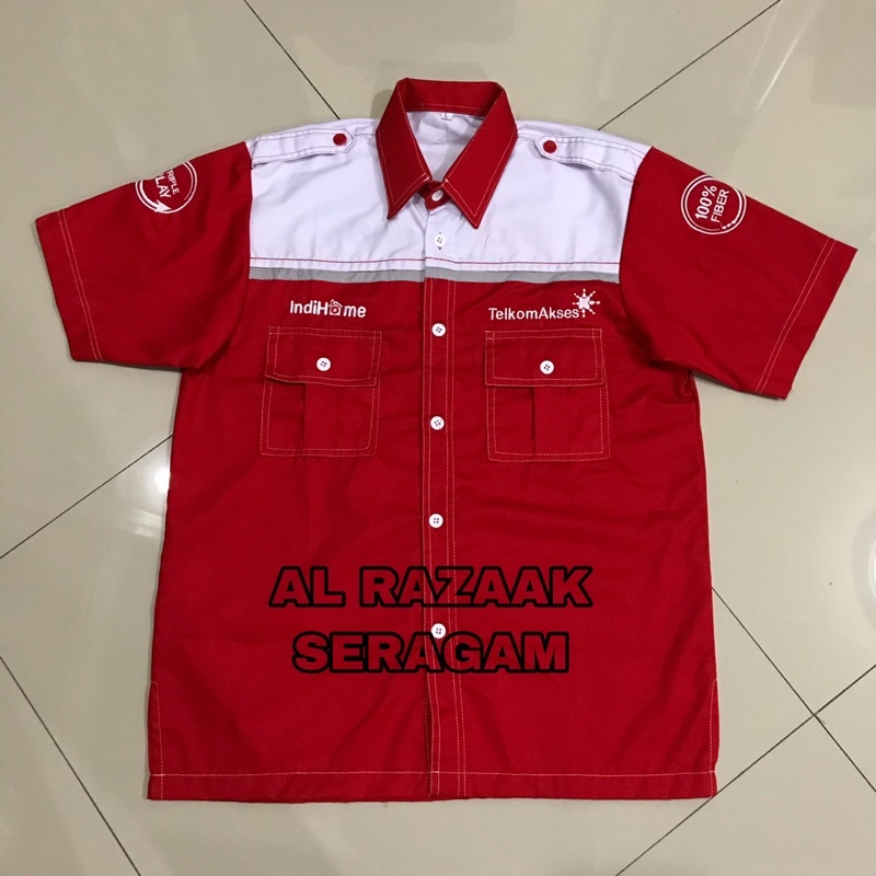Jual Seragam indihome kemeja indihome lengan panjang lengan pendek bisa ...