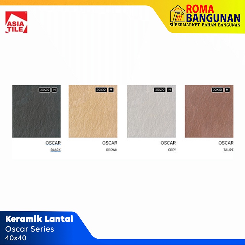 Jual Asia Tile Keramik Lantai Oscar Series Black Brown 40x40 | Shopee ...