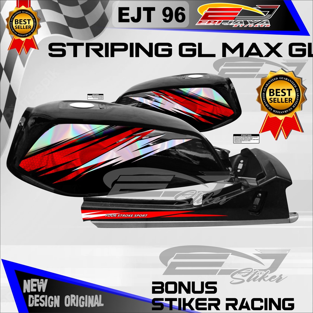 Jual STIKER CUSTOM NEW HONDA GL HOLOGRAM / STRIPING DECALL NEW GL ...