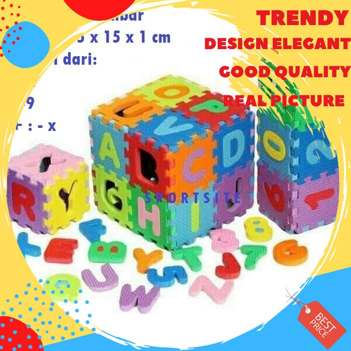 Jual Karpet Multifungsi Evamats Kids Mini Huruf Abjad Angka 15cm ...