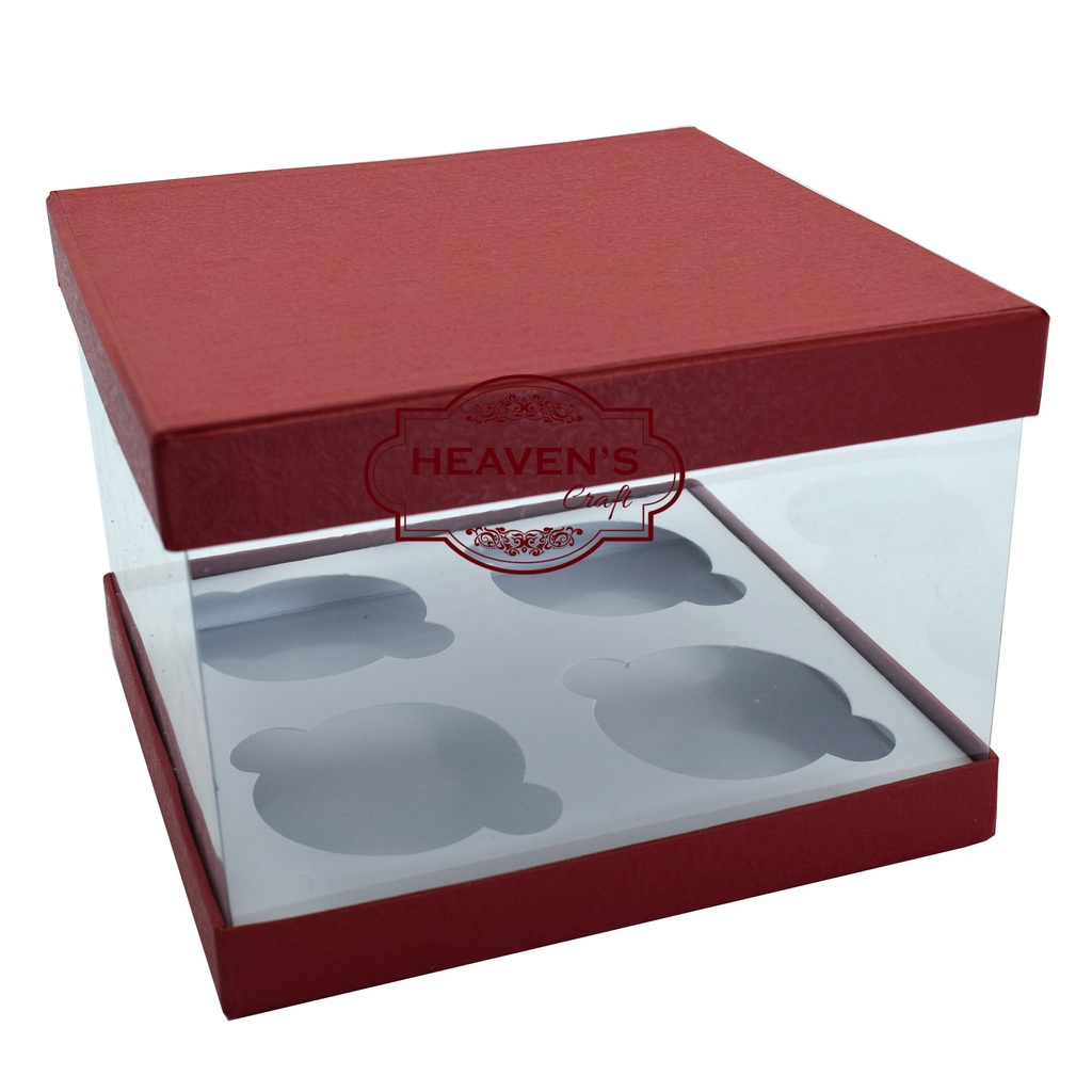 Jual Box cupcake isi 4 (keliling mika) | Shopee Indonesia