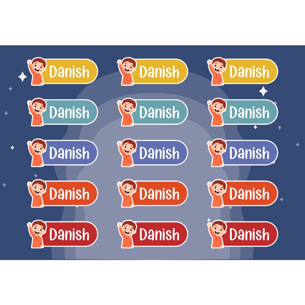Jual Sticker Anak (LABEL NAMA BUKU PELAJARAN/ALAT MAKAN/ALAT TULIS ...