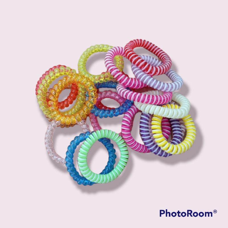 Jual Kuncir Rambut Spiral Besar Ikat Karet Rambut Viral | Shopee Indonesia