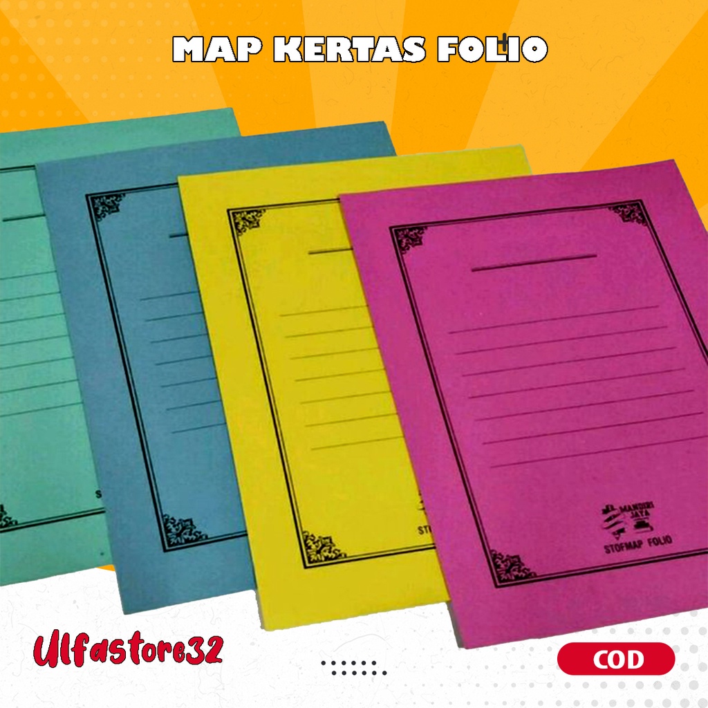 Jual Map kertas folio / stofmap (50 lembar) / atk grosir murah sekolah ...