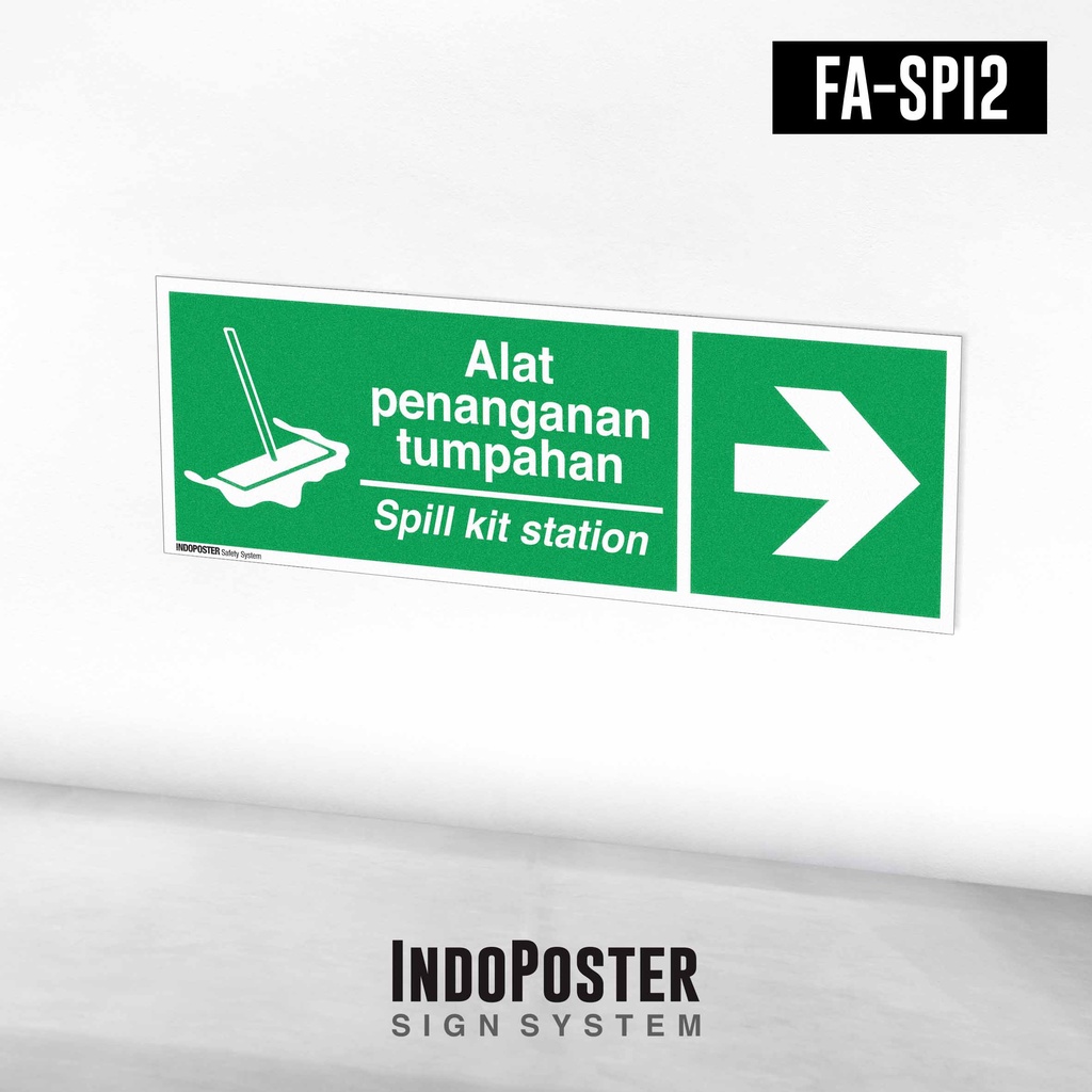 Jual Stiker Sign Alat Penanganan Tumpahan Spill Kit Station Arah Kanan ...