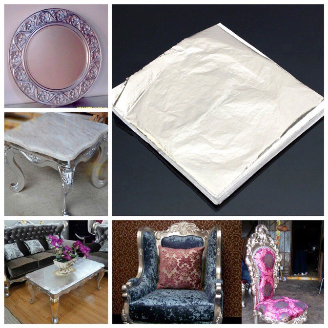 Jual kertas prada emas dan perak gilding foil gold leaf sheet | Shopee ...