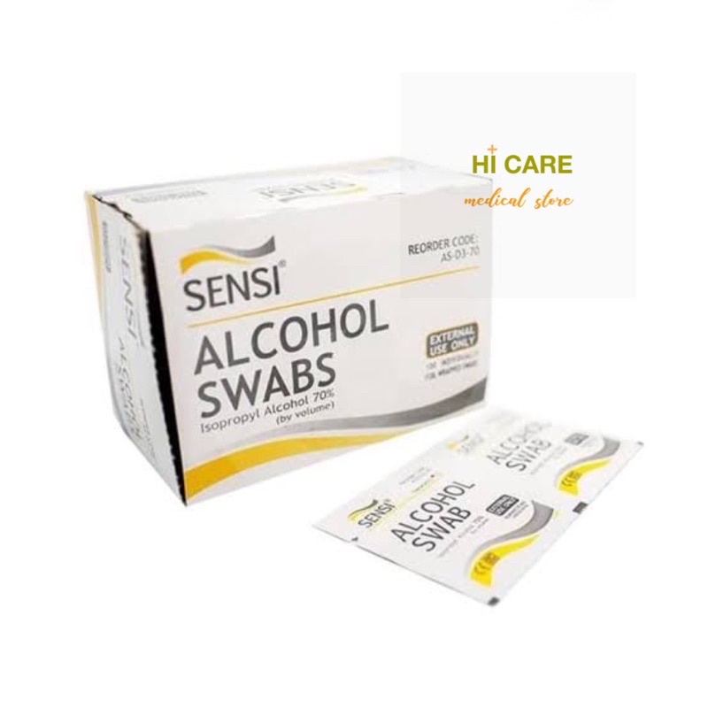 Jual Alcohol Swab Sensi / Tissue Alkohol isi 100 | Shopee Indonesia