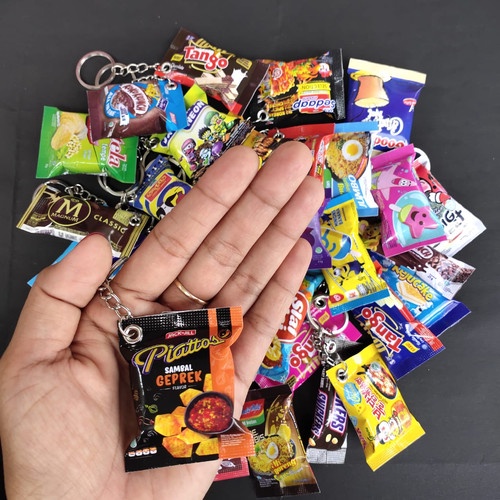 Jual GANTUNGAN KUNCI SNACK MINIATUR / SOUVENIR GANCI SNACK LUCU MURAH ...