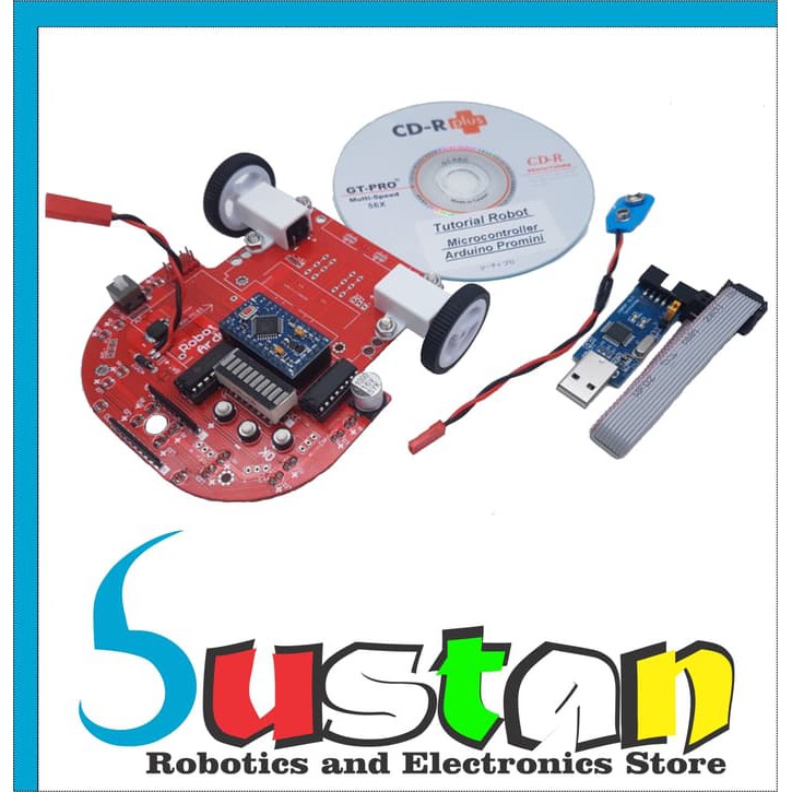 Jual Stater Kit Robot Arduino Microcontroller 8 Sensor Usb Downloader Robot Arduino Promini