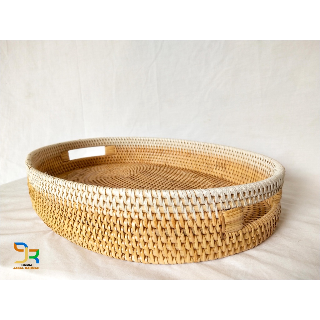 Jual Nampan Saji Rotan Oval - Rattan Tray Oval - Baki Anyaman Rotan ...