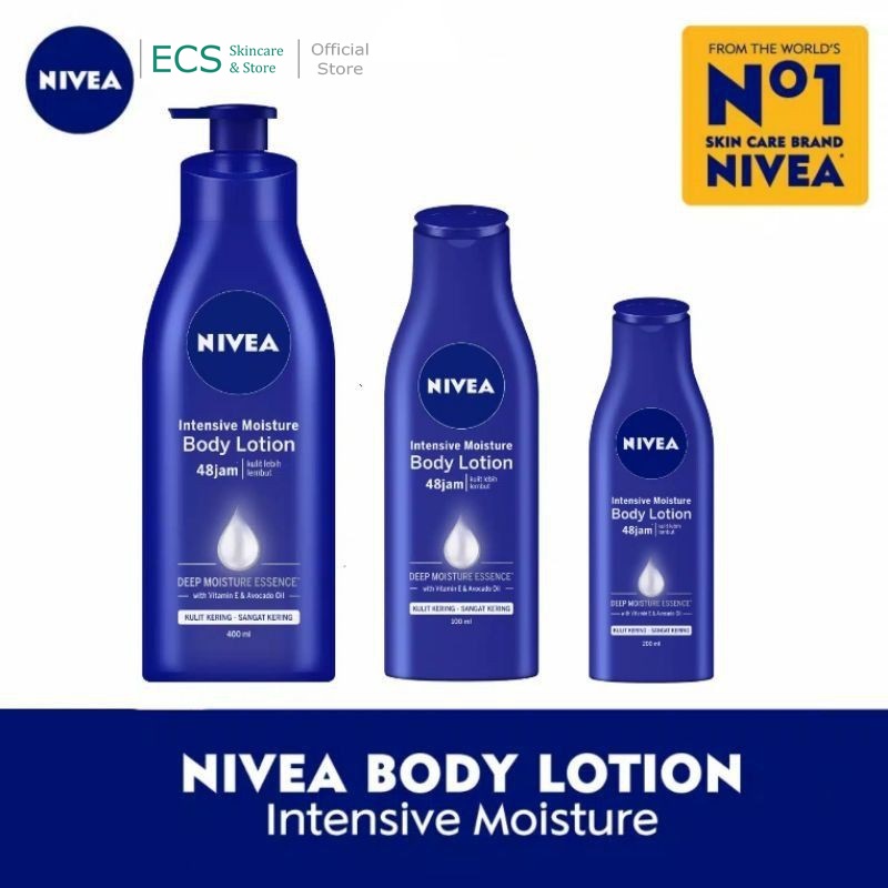Jual (Untuk Kulit Kering / Sangat Kering) NIVEA Intensive Moisture BODY LOTION - Pelembab Untuk ...