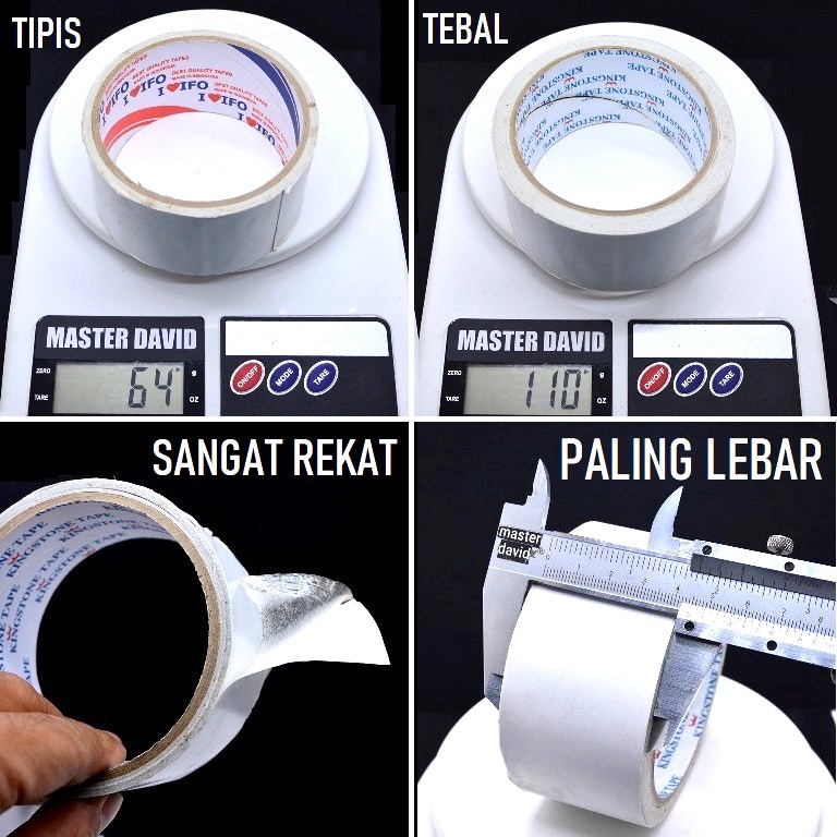 Jual DOUBLE TAPE KERTAS BESAR PUTIH 48mm 2 Inchi 2inch 2 In Inch Inc ...