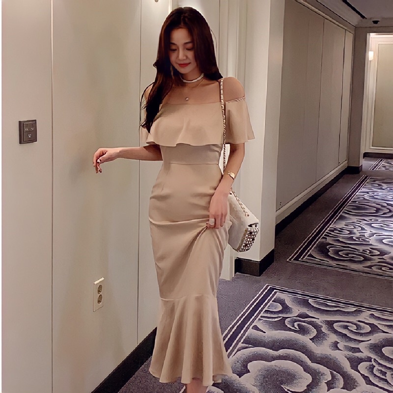 Jual Sabrina dress mermaid baju pesta wanita bodycon gaun party dress ...