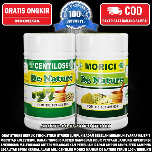 Jual HARGA OBAT PENYEMBUH STROKE KOLESTEROL CENTILOS MORICI DE NATURE ...