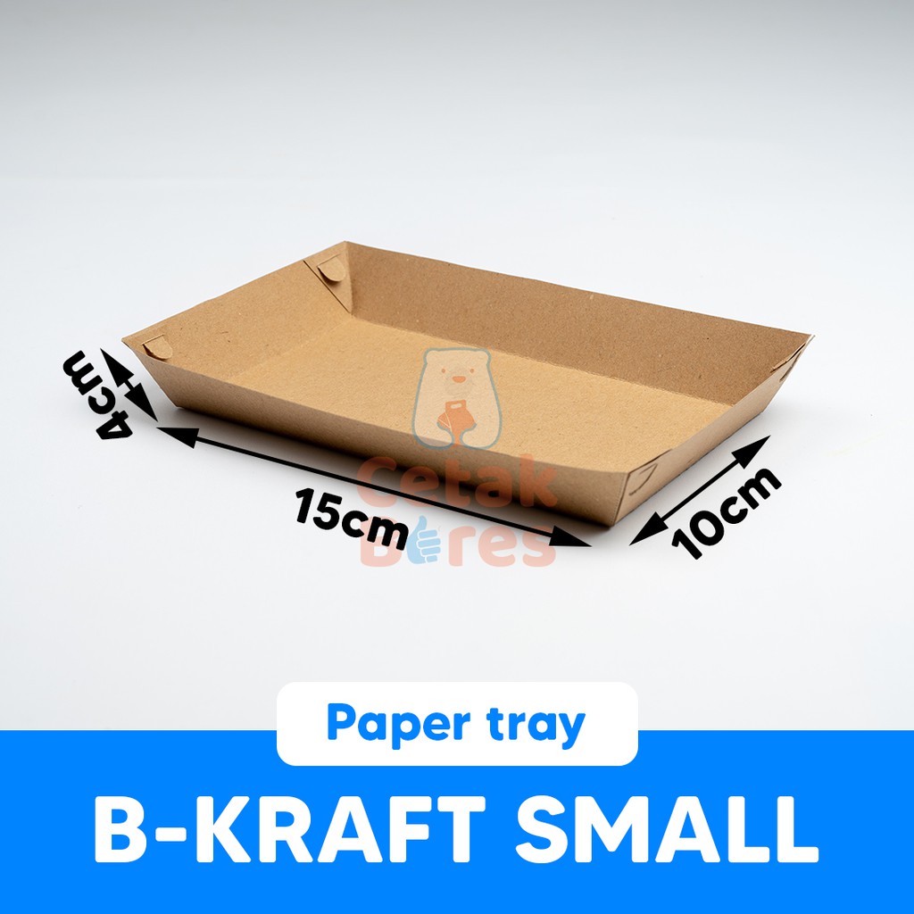 Jual KUSTOM CETAK PACKAGING PAPER TRAY IVORY (S) WADAH SNACK/KENTANG ...