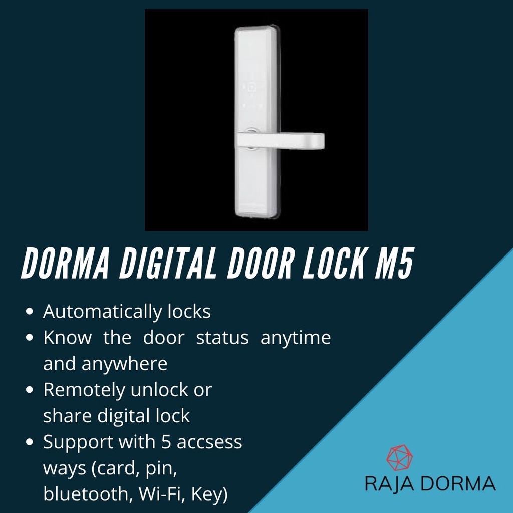Jual Dorma Digital Door Lock M5 dormakaba digital lock M 5 - Putih ...