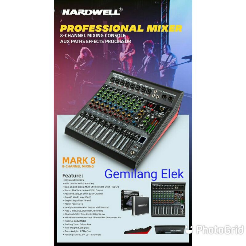 Jual Mixer HARDWELL MARK 8 ( 8 channel ) Original | Shopee Indonesia