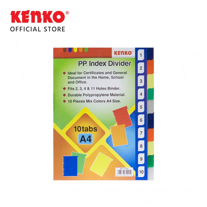 Jual KENKO INDEX DIVIDER IDV-A410 / 10 TABS - 3 SET | Shopee Indonesia