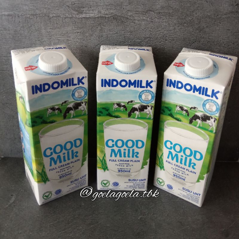Jual INDOMILK Susu UHT Full Cream Plain 950ml | Shopee Indonesia