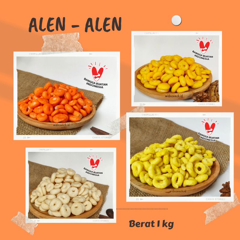 Jual Alen alen cemilan jadul berat 1kg makanan ringan lebaran jajanan ...
