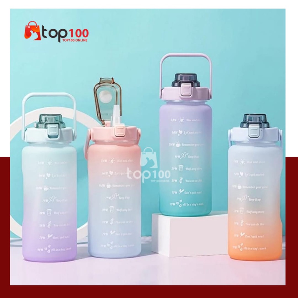 Jual TOP100 - Botol Viral 2L Botol Tritan Air Minum Olahraga Warna ...