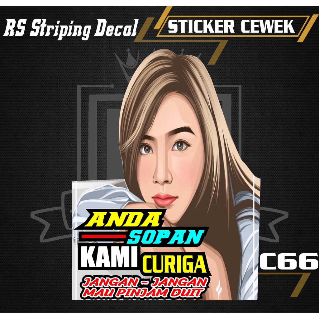 Jual Stiker Cewek vector ANDA SOPANdecal mobil TRUCK Sticker KATA KATA ...