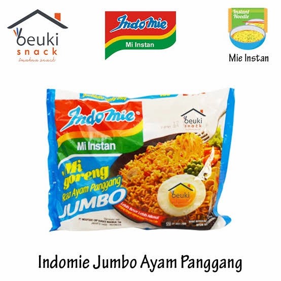 Jual NOODLES/MIE INSTANT INDOMIE GORENG JUMBO RASA AYAM PANGGANG SATUAN ...