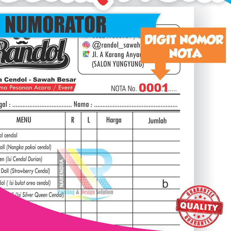 Jual Numorator atau penomoran nota | Shopee Indonesia