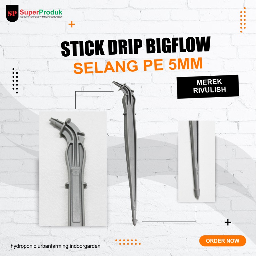 Jual Stick Drip BigFlow Selang PE 5mm Irigasi Tetes | Shopee Indonesia