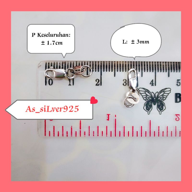 Jual SPRING LOCK PERAK 925/KOKOT PERHIASAN/CANTELAN KALUNG GELANG ...
