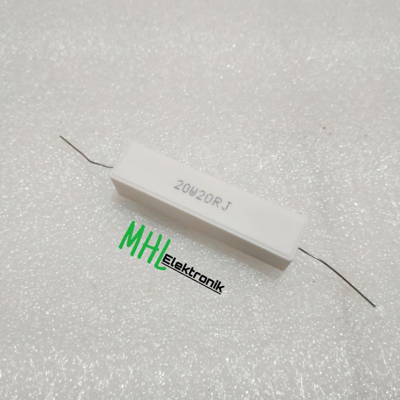 Jual Resistor Kapur 20 Ohm 20 Watt | Shopee Indonesia