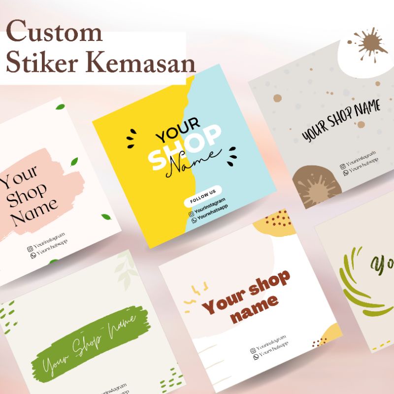 Jual Cetak Stiker Label Kemasan Makanan Minuman Hampers, Custom Desain ...