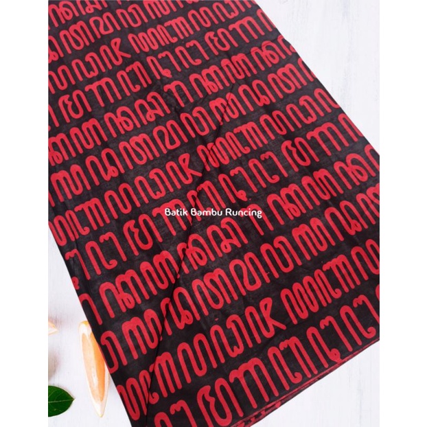 Jual Crn kain batik aksara merah hitam batik hanacaraka | Shopee Indonesia