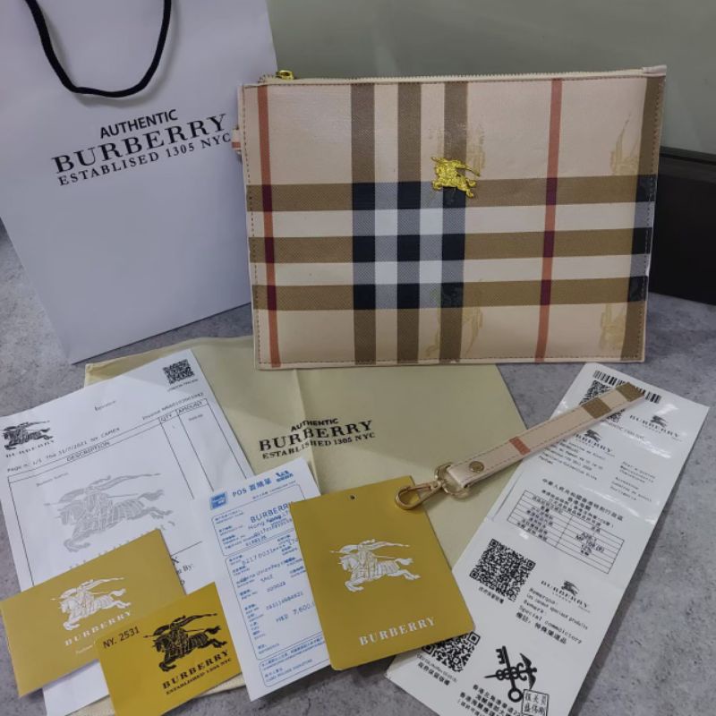 Jual BURBERRY CLUCTH BNIB FULL RECEIPT | Shopee Indonesia