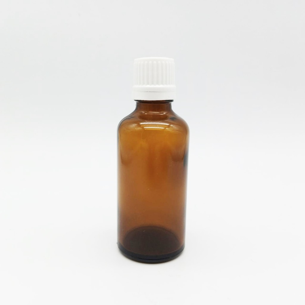 Jual BOTOL FILLER KACA 30ml COKLAT TEBAL Filer Tutup Putih / essential oil | Shopee Indonesia