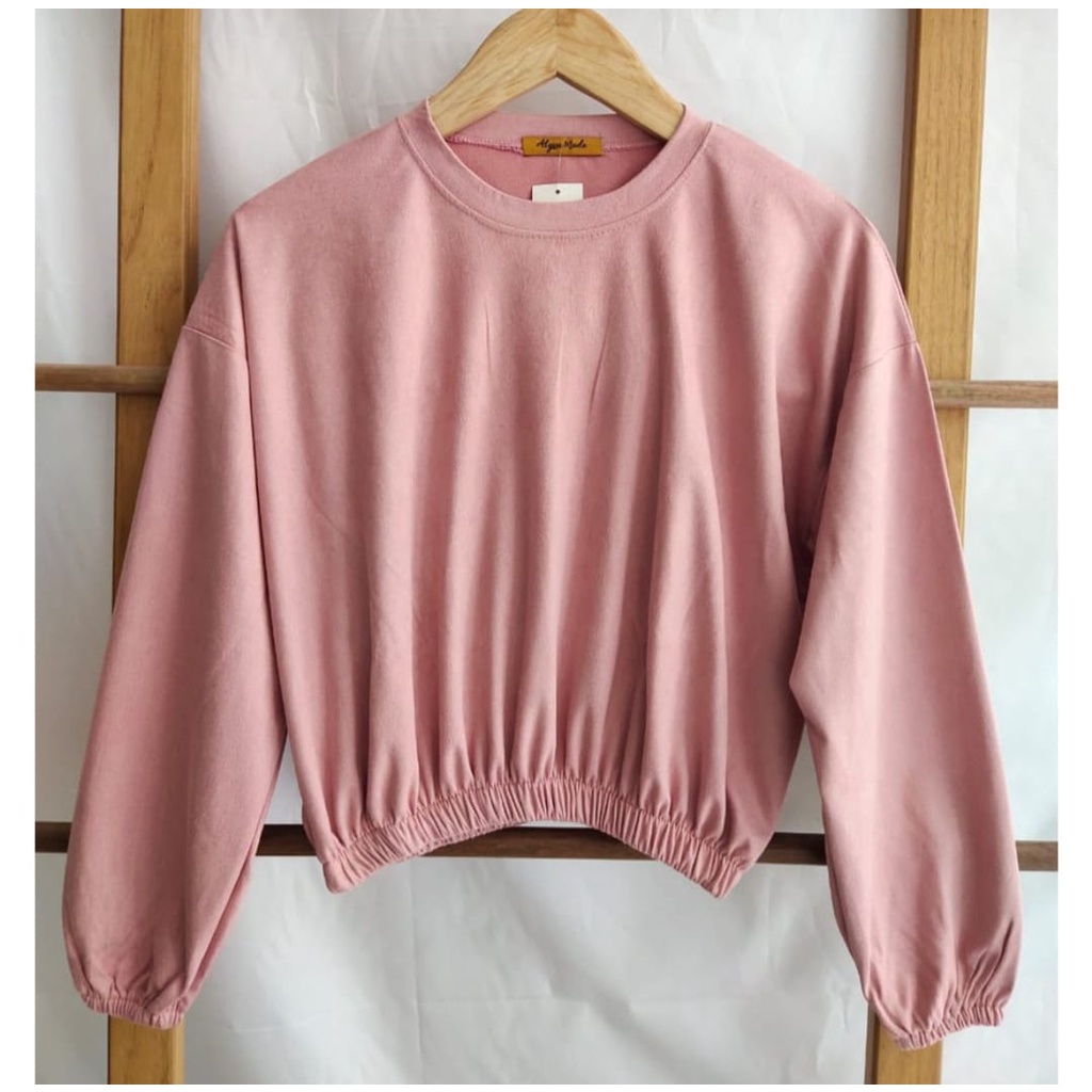 Jual kaos crop wanita / sweater wanita / baju wanita kekinian / atasan ...
