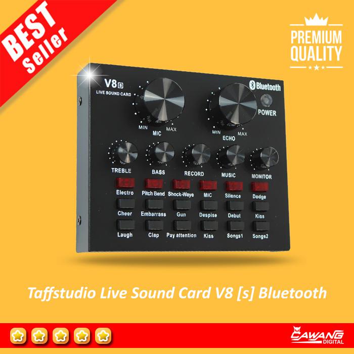 Jual Soundcard Recording / Taffstudio V8S Bluetooth Audio Usb External Soundcard Live Adapter V8 ...