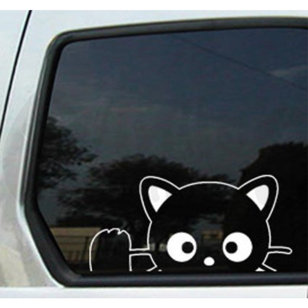 Jual CUTTING STICKER MOBIL KUCING OUTLINE CHOCOCAT DADAH STIKER KACA ...