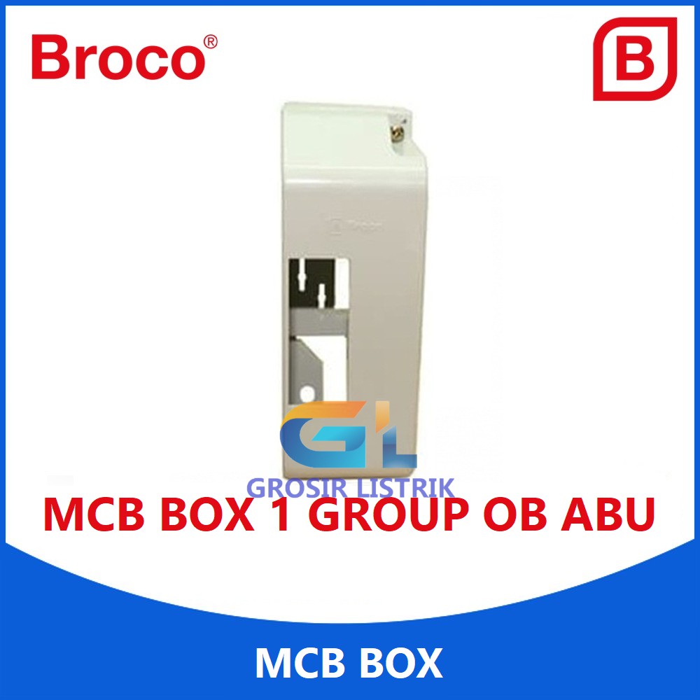 Jual Broco MCB Box 1 Group OB Abu 17101 Kotak MCB Tempel 1 Grup Abu-Abu Original Grosir Promo ...
