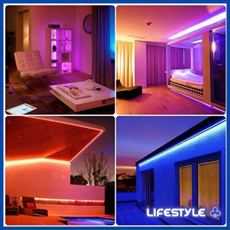 Jual lampu plafon led strip rgb dinding hias warna kamar ruang tidur ...